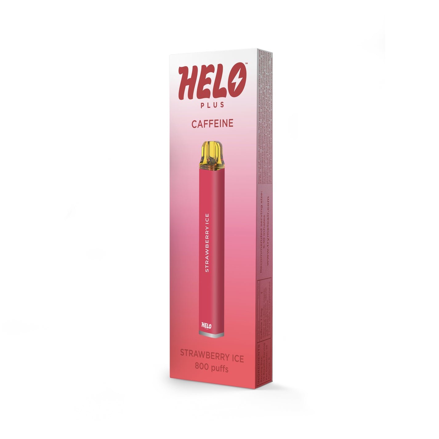 HELO Plus Caffeine Vape | Strawberry Ice Flavor | Nicotine Free – MELO ...
